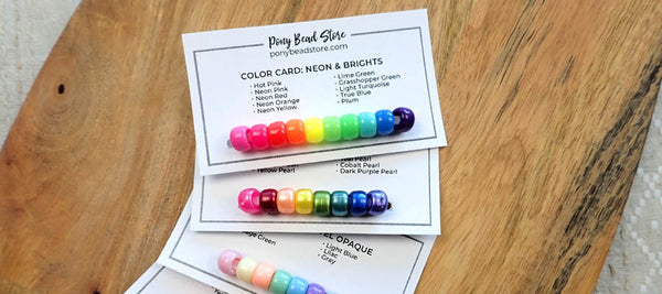 Pony Bead Color Cards - Pony Bead Store