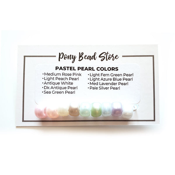 Pastel Opaque Pony Bead Color Card - Pony Bead Store