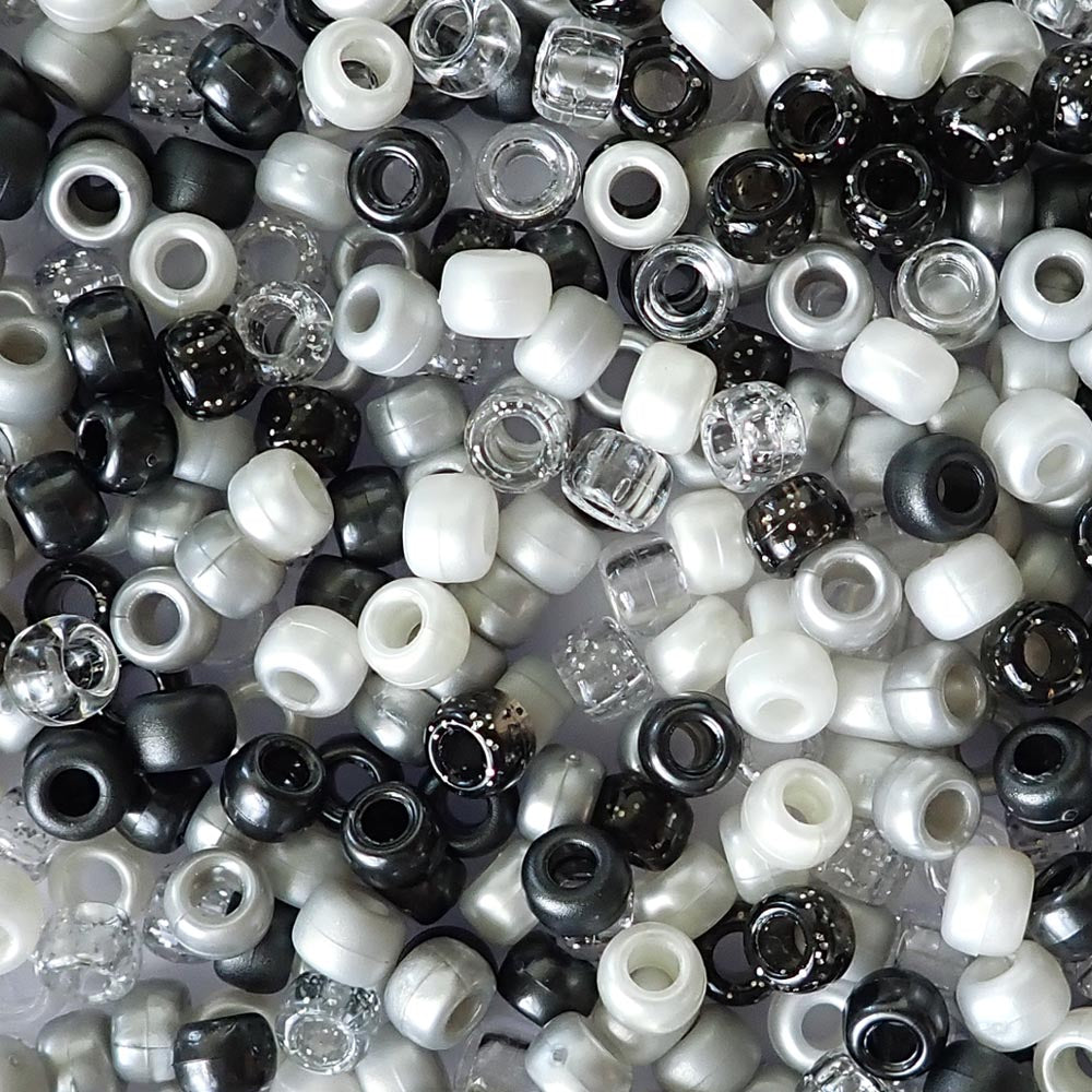 PLASTIC PONY BEADS - regular size & mini size, MINI PONY BEADS 4x7mm ...