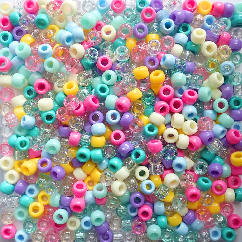 Pony Beads 375+ colors & mixes - craft beads for bracelets, jewelry ...